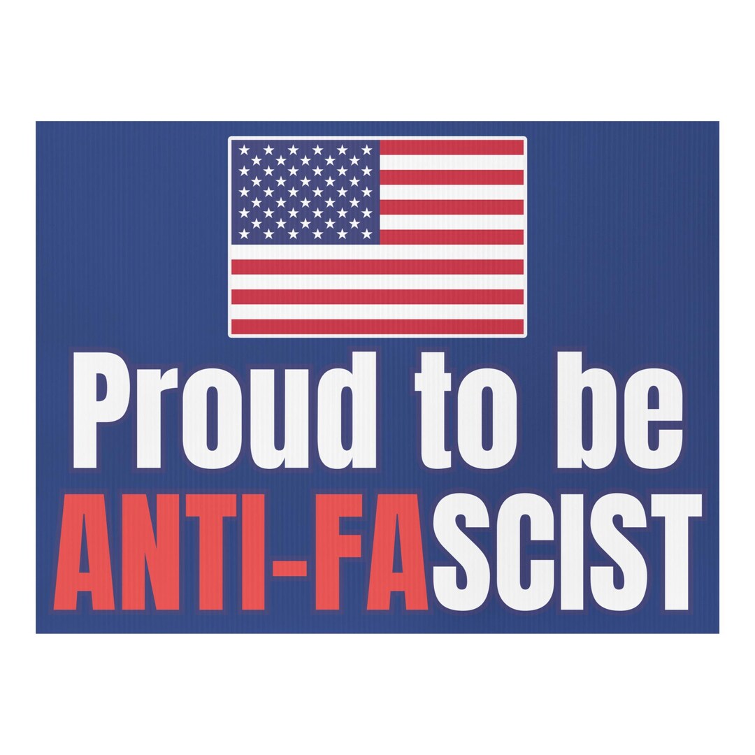 Printable ANIFA Protest Sign Proud Anti Fascist Political Rally Poster ...