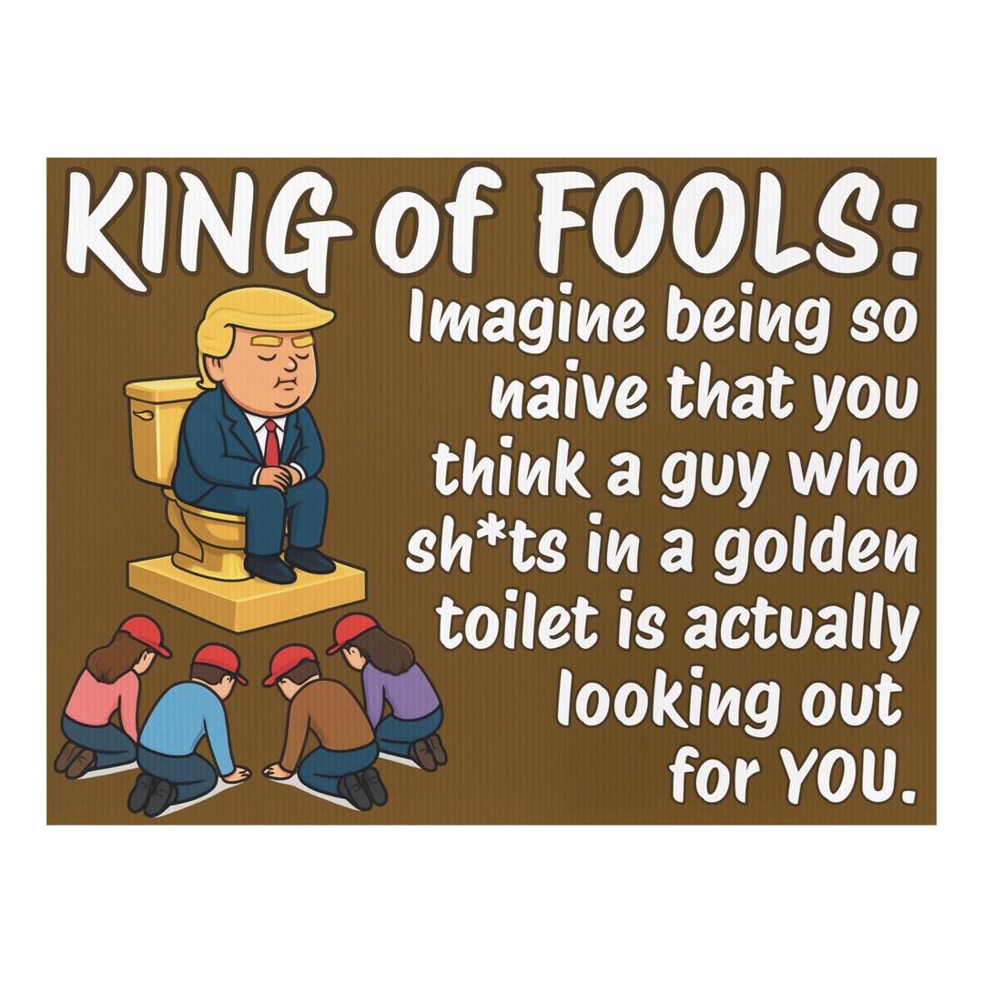 Buy Funny Printable No Kings Protest Sign King of Fools Anti MAGA ...