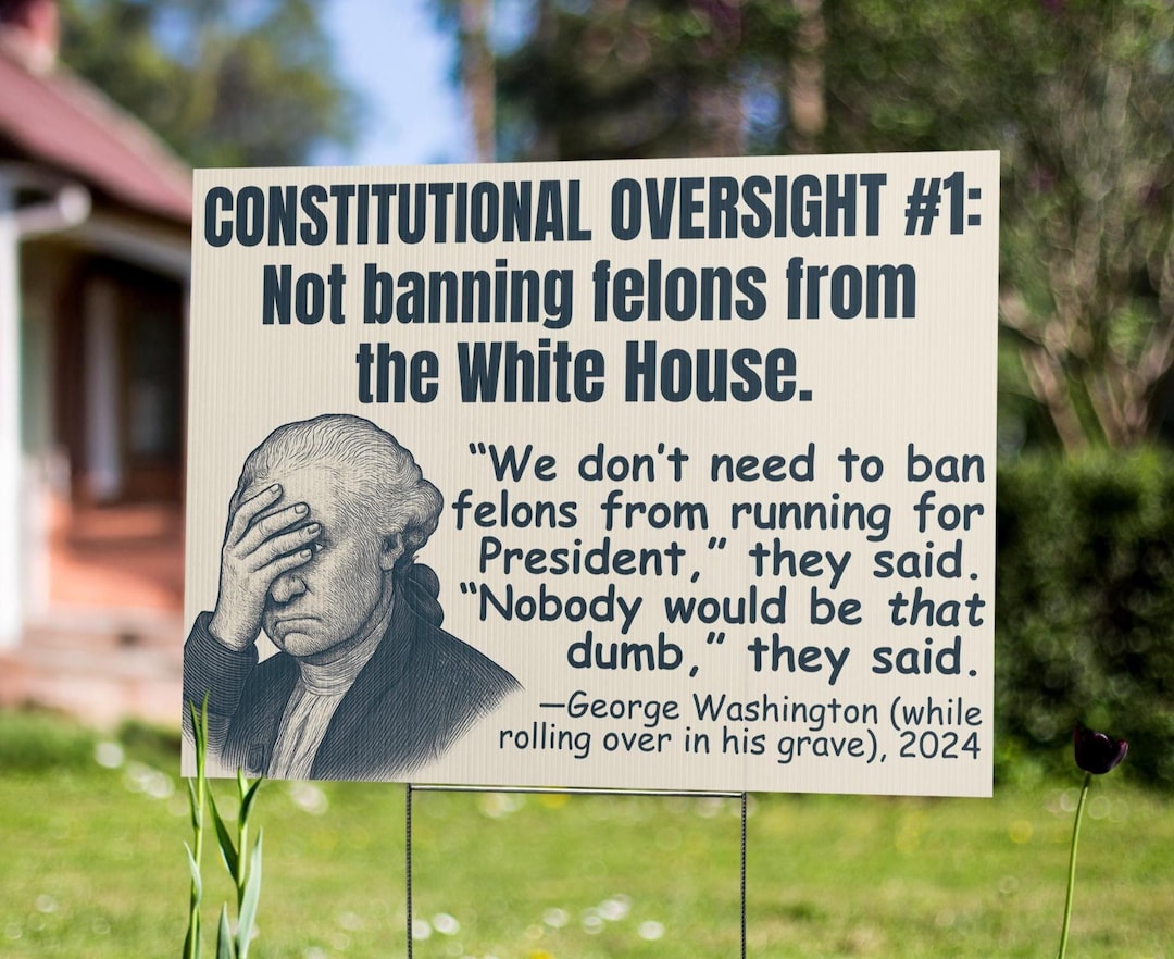 Funny Protest Yard Sign Anti Felon President Sign Resist ...