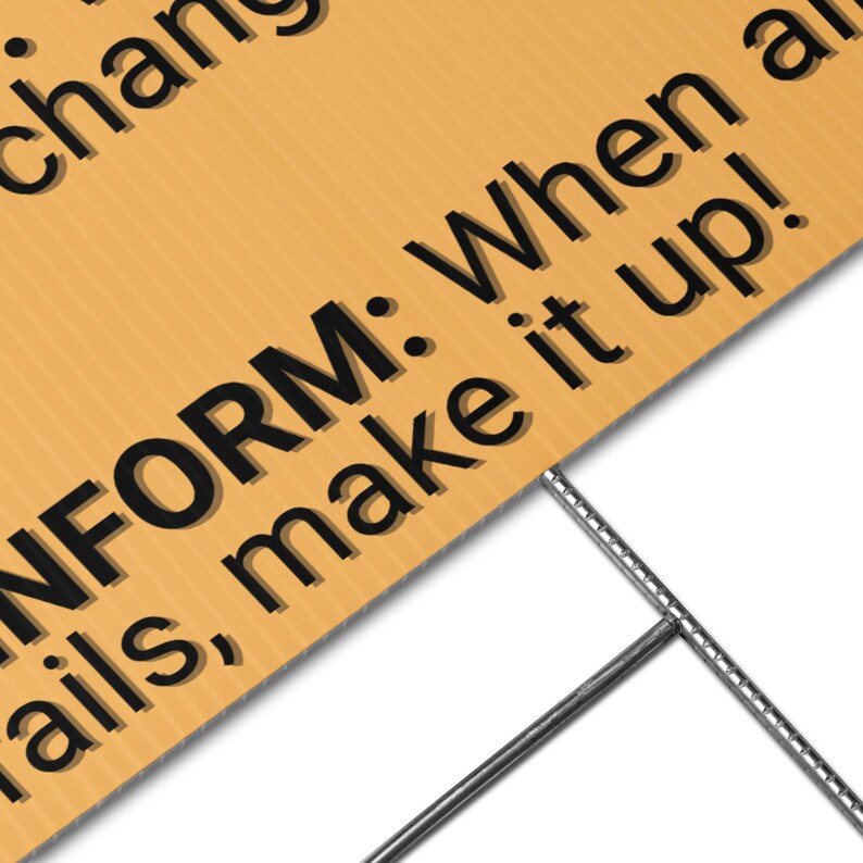 Anti MAGA Political Corruption Protest Sign Deny Distract Disinform ...