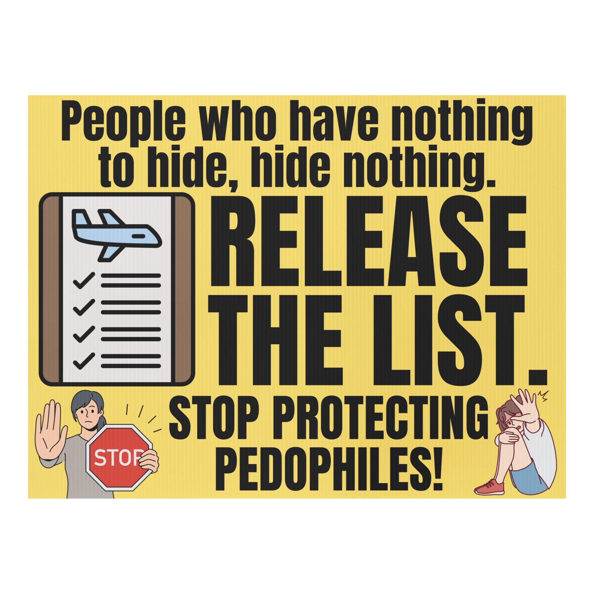 Printable Epstein List Protest Sign Stop Protecting Pedos Protest Sign ...
