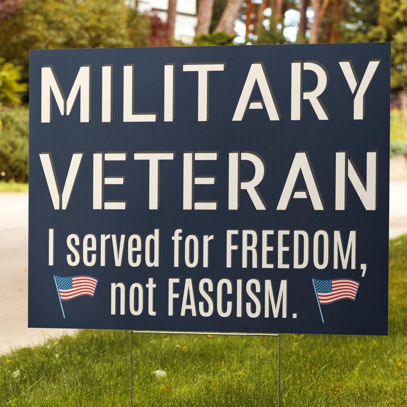 No Fascism Yard Sign - Etsy