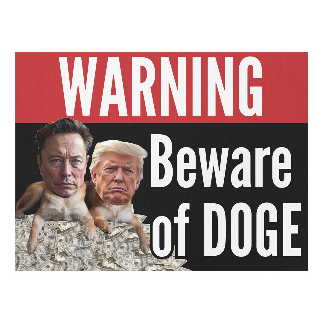 Beware of DOGE Sign Printable Protest Sign 4 Sizes Included Anti Trump ...