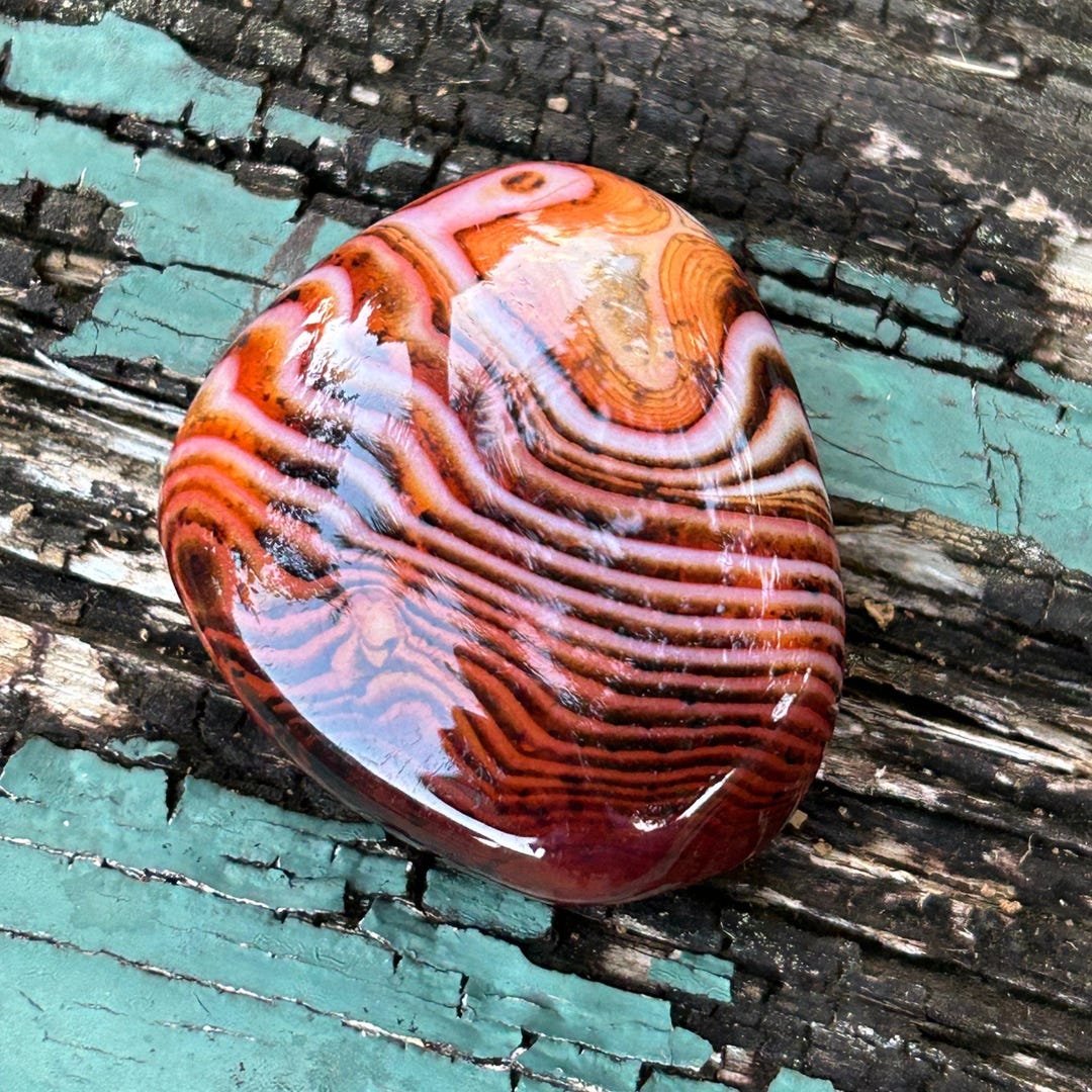 Sardonyx “silk Agate” Palm Stone, Crystals and Gemstones, Natural ...