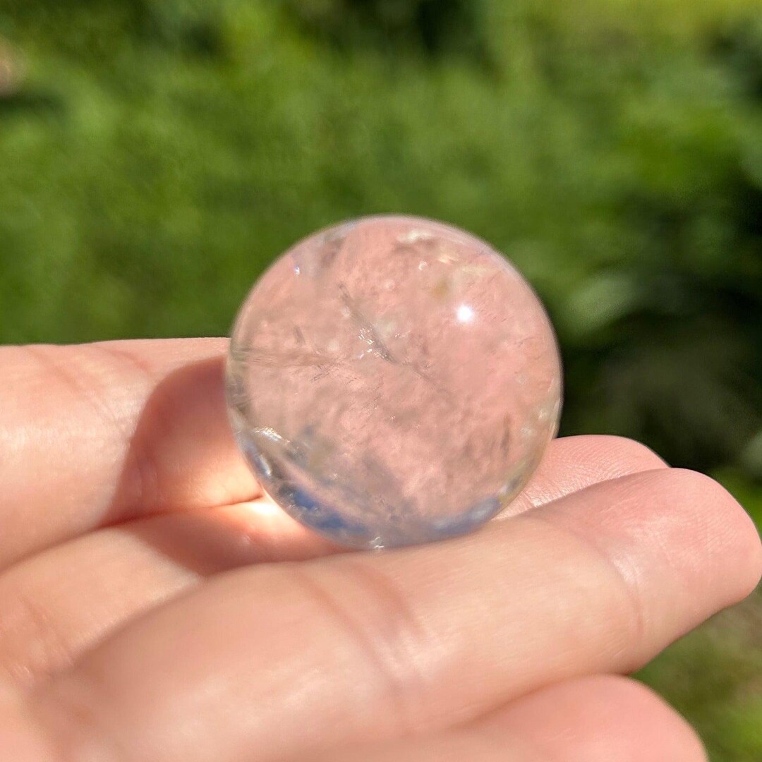 Clear Quartz Sphere Carving, Sphere, Crystals and Gemstones, Natural ...