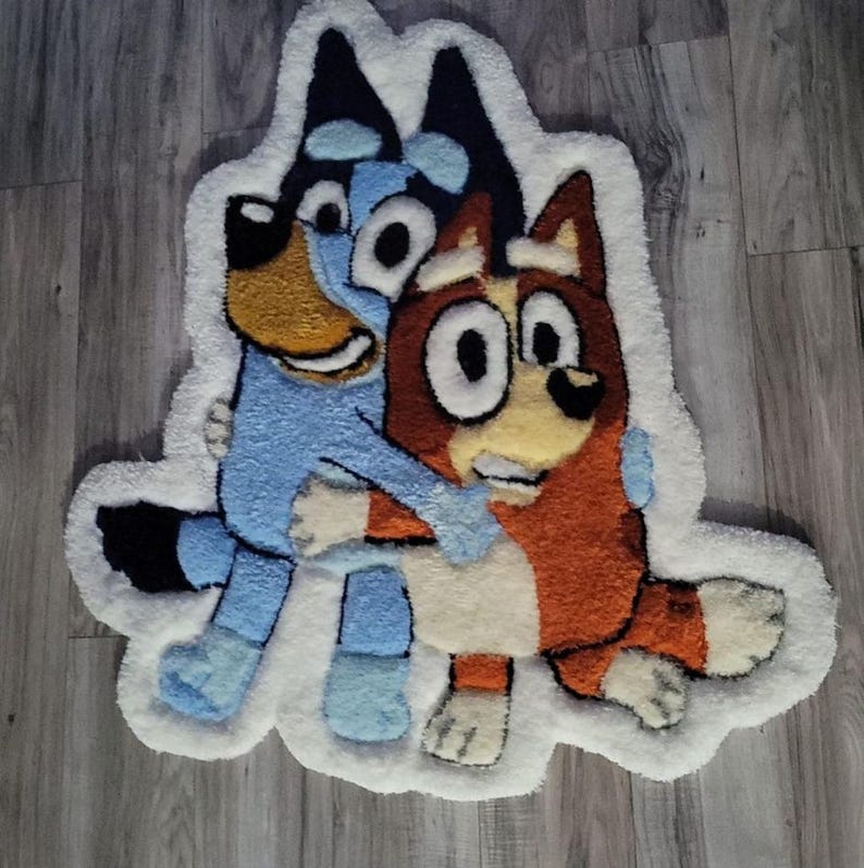 Bluey & Bingo Rug - Etsy