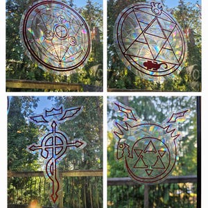 FMA Anime Window Sticker Suncatcher Decal Homunculus | Transfiguration ...