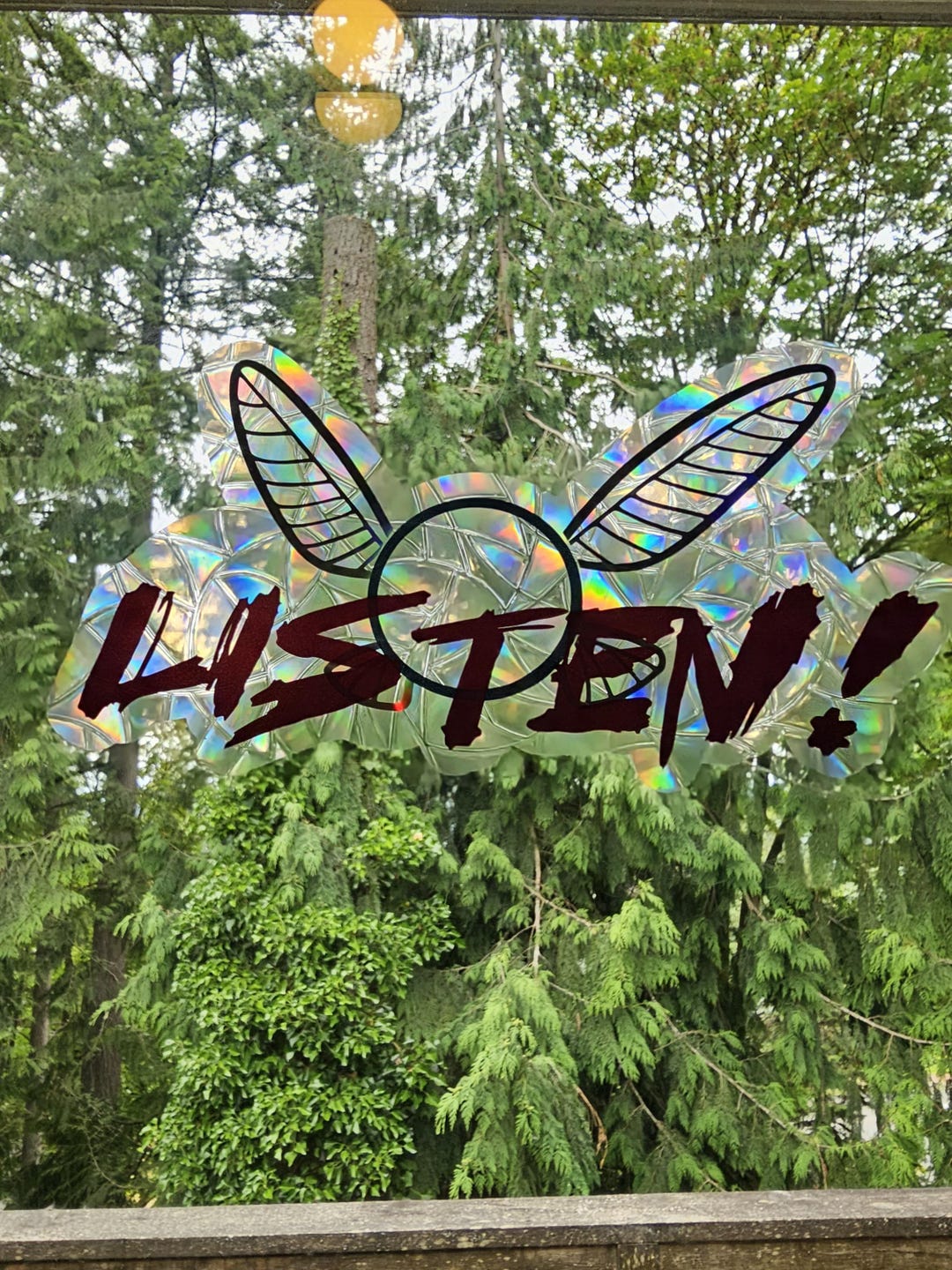Hey Listen!! Fairy Window Cling Suncatcher Sticker Decal - Etsy