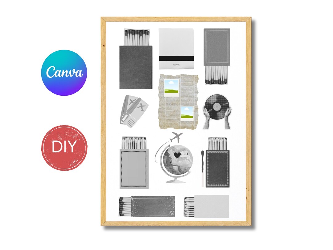 Blank Matchbook Art Template, Custom Matchbook Poster Printable, DIY ...