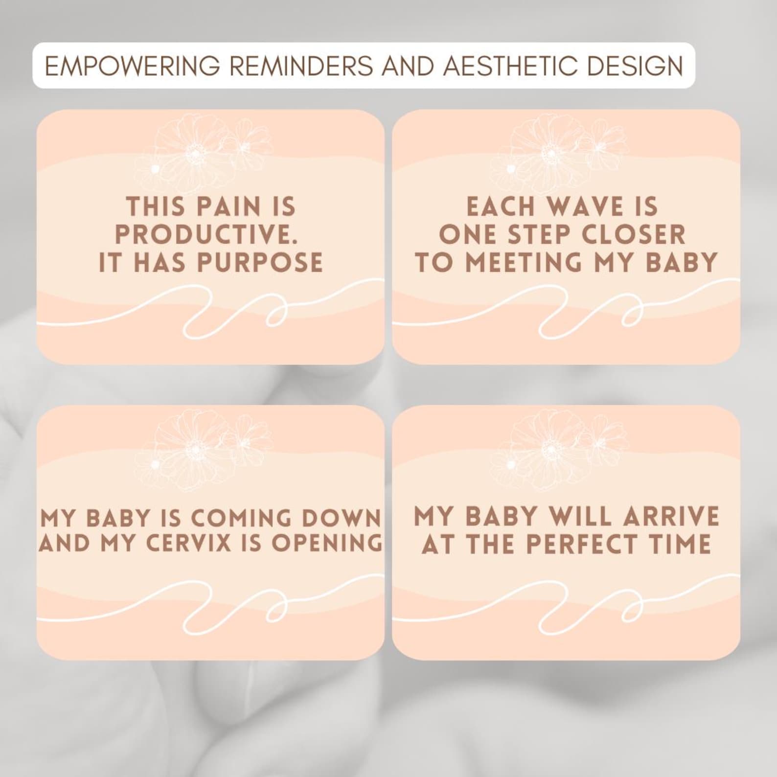Set of 30 Positive Birth Affirmations | Printable Cards | Christian ...