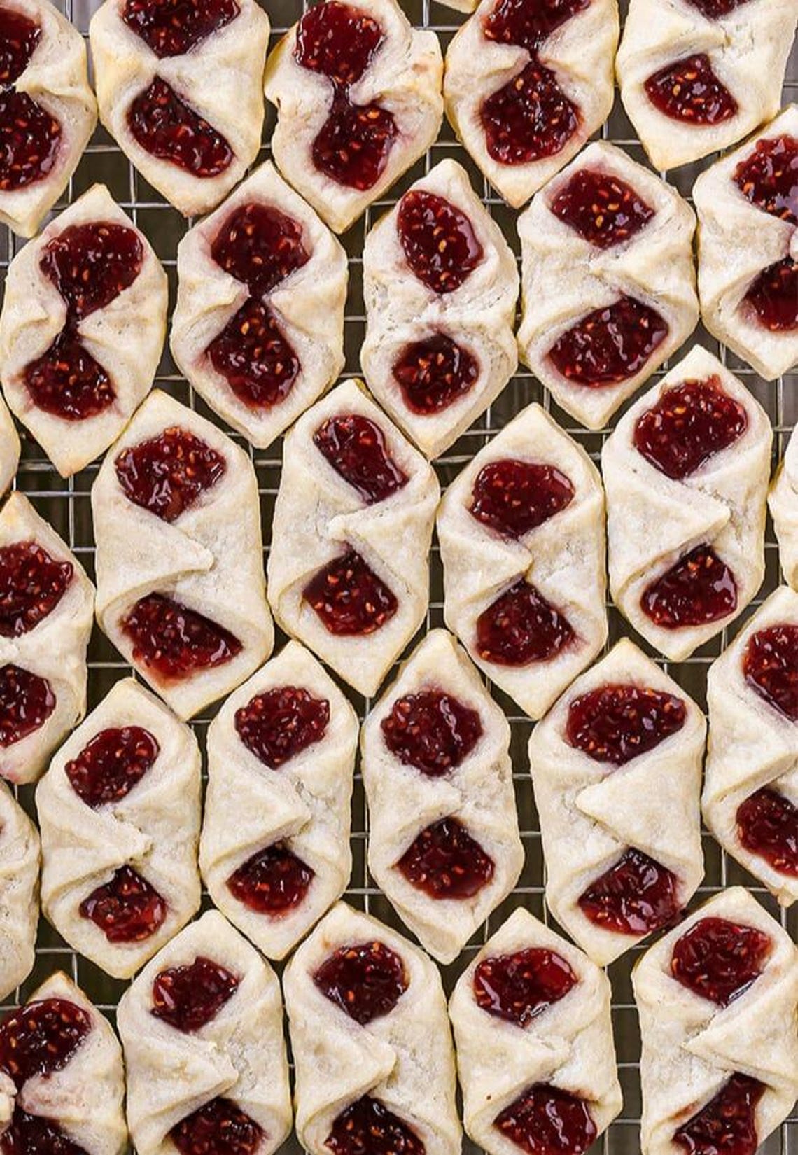 Raspberry Bow Tie Cookies Recipe PDF | Buttery Pastry With Jam Filling ...