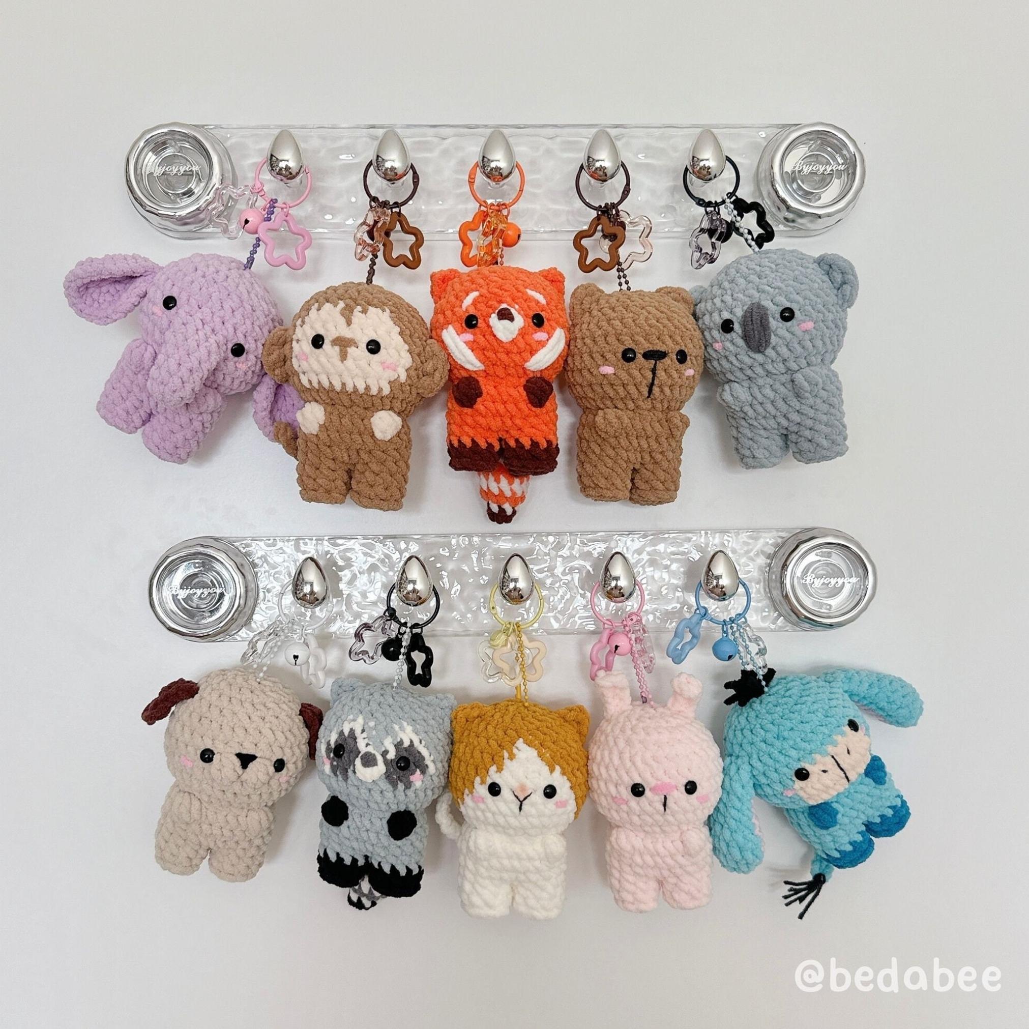 Animals Keychain Crochet Pattern, Amigurumi Keychain Crochet Pattern ...