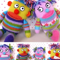 Little Worry Monsters, 10'' Worry Eater, Toy Knitting Pattern, Worry ...