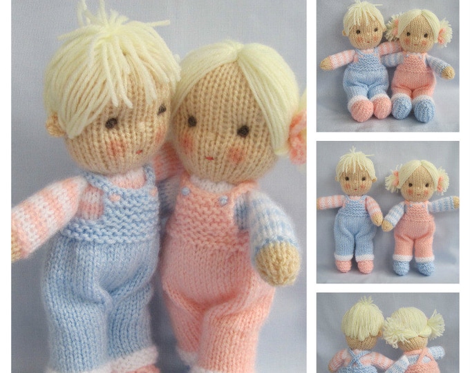 Doll bunny and bear knitting and sewing patterns by dollytime
