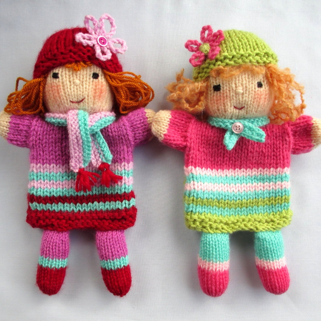 Hand Puppet Knitting Pattern/ Knitted Flat on 2 Needles/glove Puppets ...