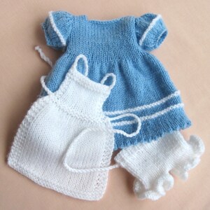 Alice in Wonderland and White Rabbit - 14'' and 7'' - Knitted Flat on 2 ...