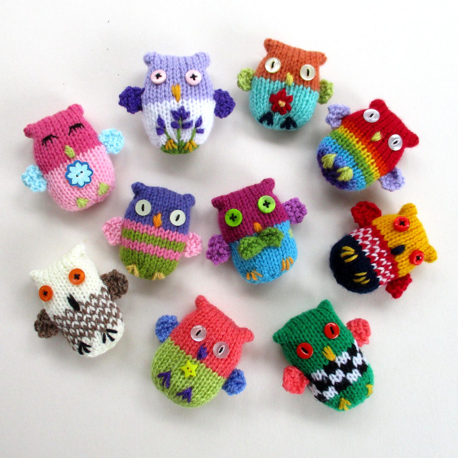 10 TINY OWLS - 3'' (7cm) Owls Quick and Easy to Make. Lavender Sachet ...