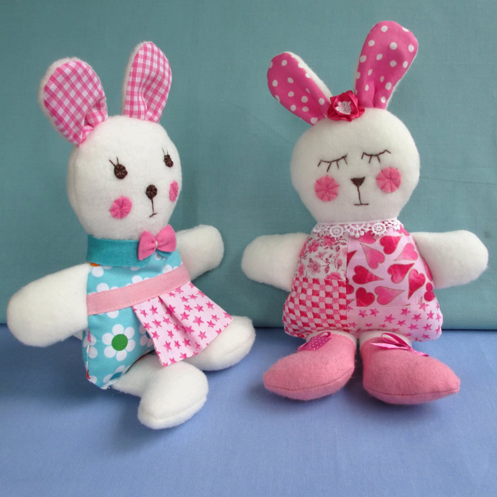 Bunny Rabbit Sewing Pattern, Ragtaggle Rabbits 10 25cm, Toy Sewing ...