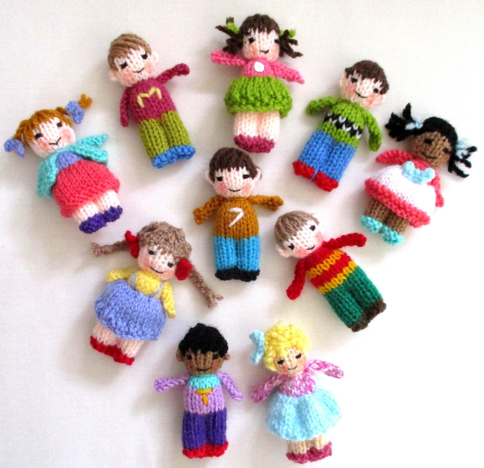 10 Tiny 3'' Dolls and Cottage Bag - Toy Knitting Pattern - Pocket Doll ...