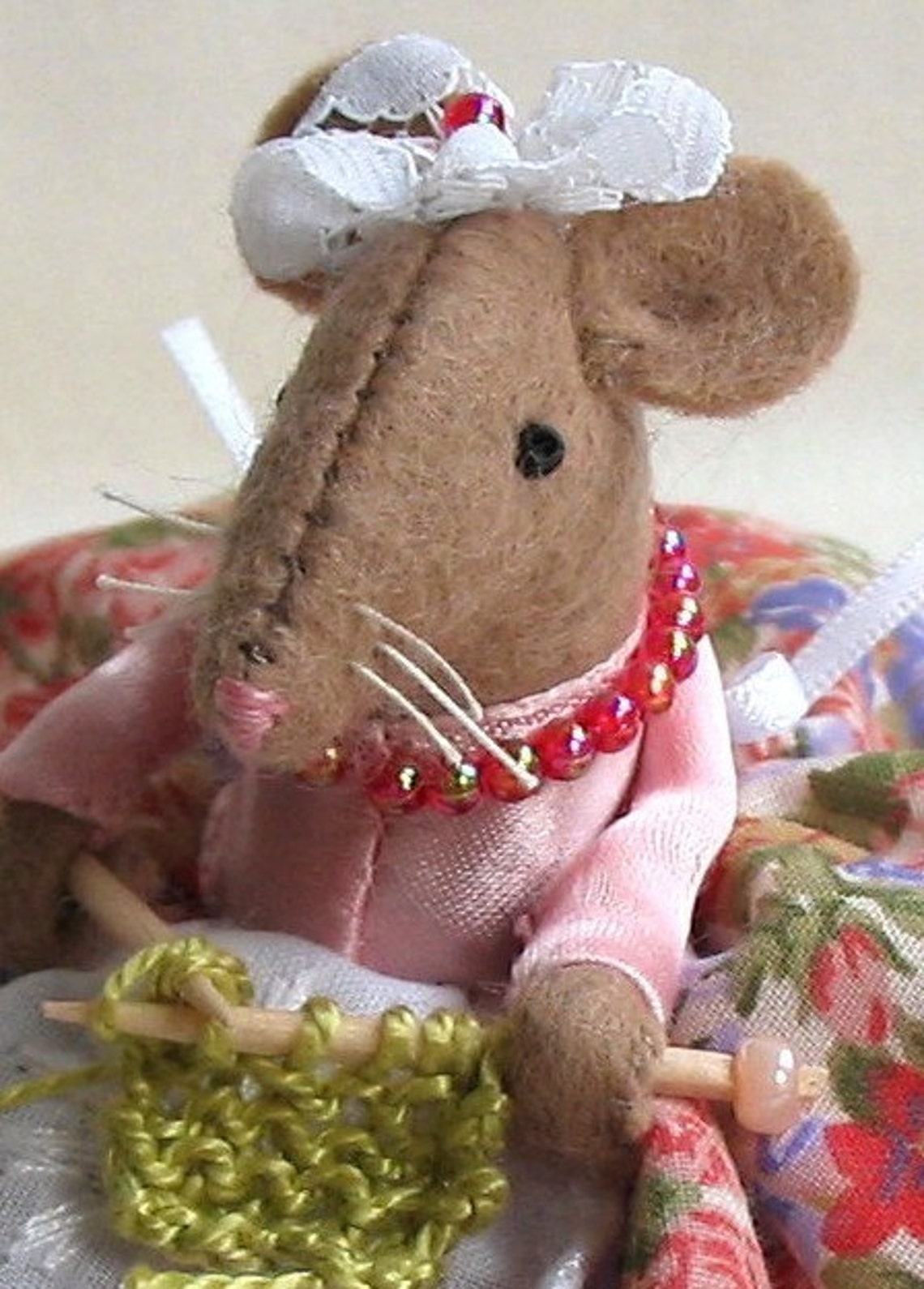 Little Miss Mouse 2" (5cm) - Mouse Sewing Pattern - Felt Mouse - Hand ...