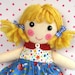 Little Dolly 11 28cm Rag Doll Sewing Pattern 3 Skirts Easy to Make Toy ...