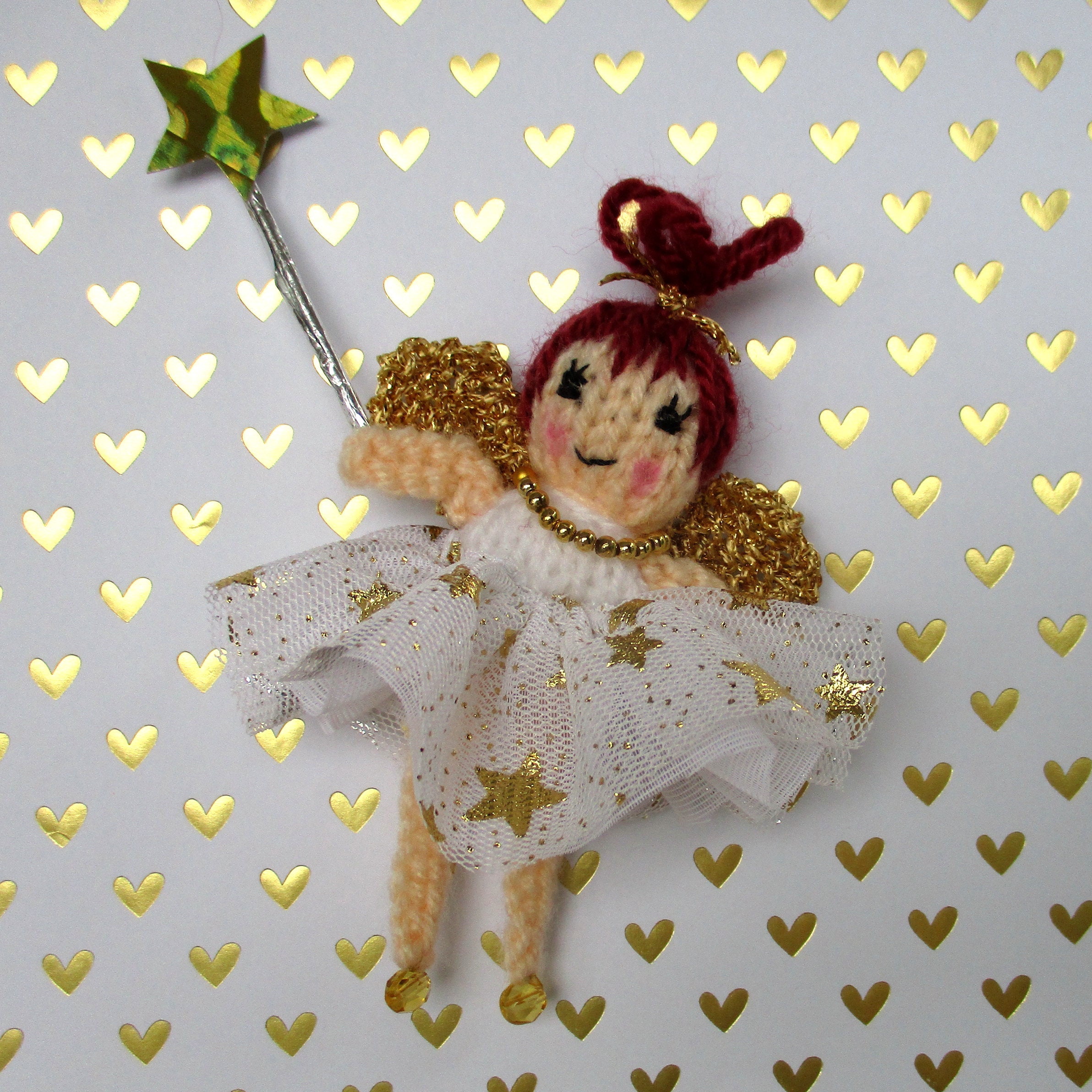 10 TINY FAIRIES - Toy Knitting Pattern, 4" (10cm) - Fairy Knitting ...