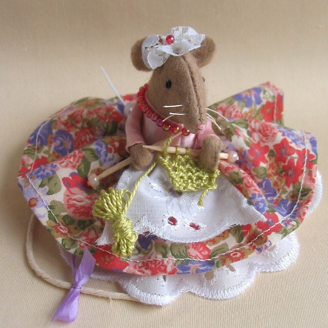 Little Miss Mouse 2" (5cm) - Mouse Sewing Pattern - Felt Mouse - Hand ...