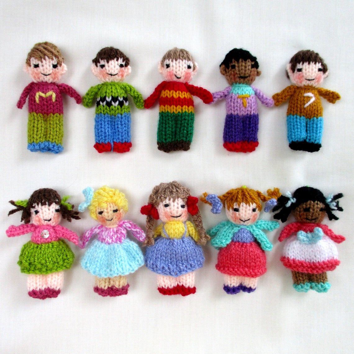 10 Tiny 3'' Dolls and Cottage Bag - Toy Knitting Pattern - Pocket Doll ...