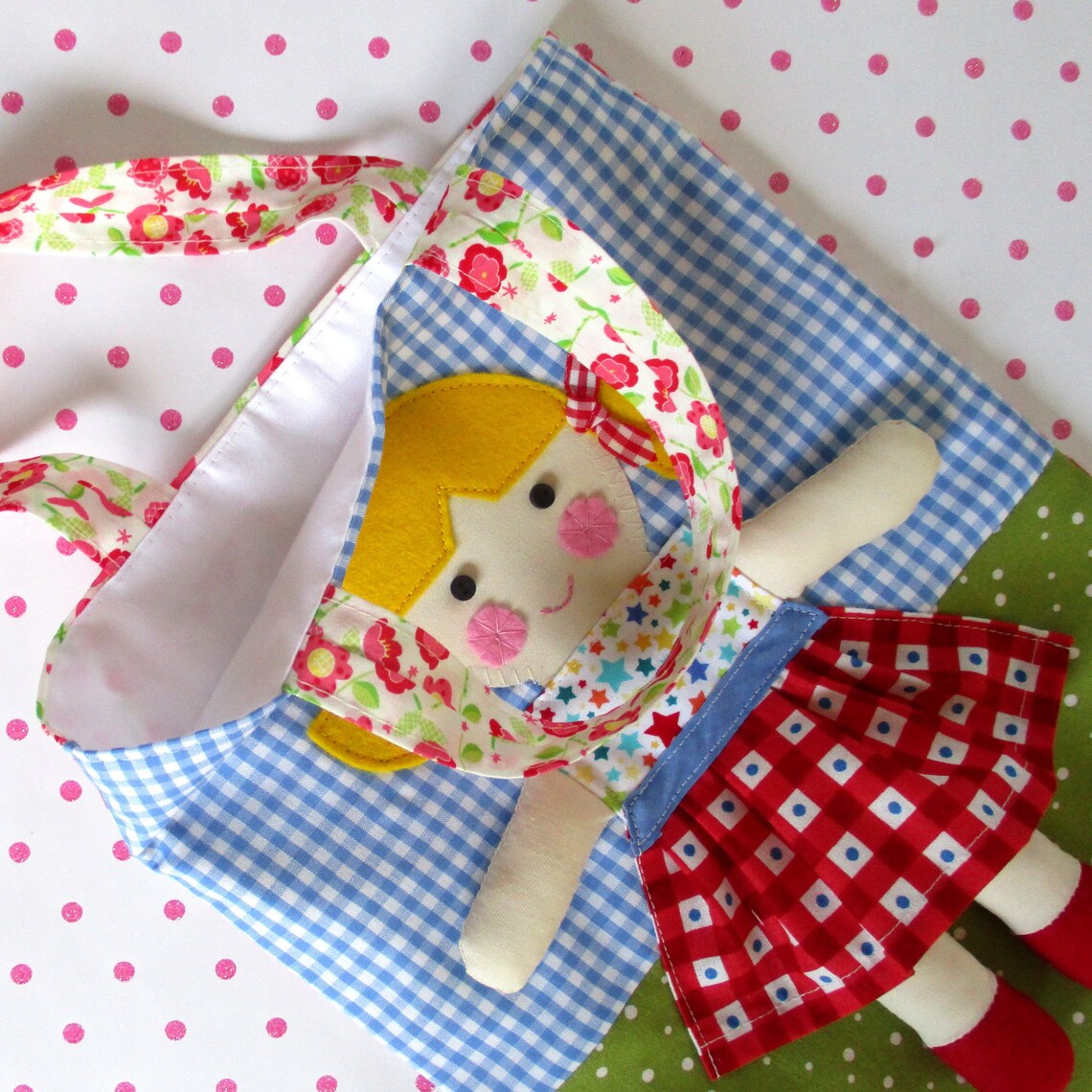 Dolly on a Bag - Tote Bag Sewing Pattern, Child's Bag, Easy to Make Bag ...