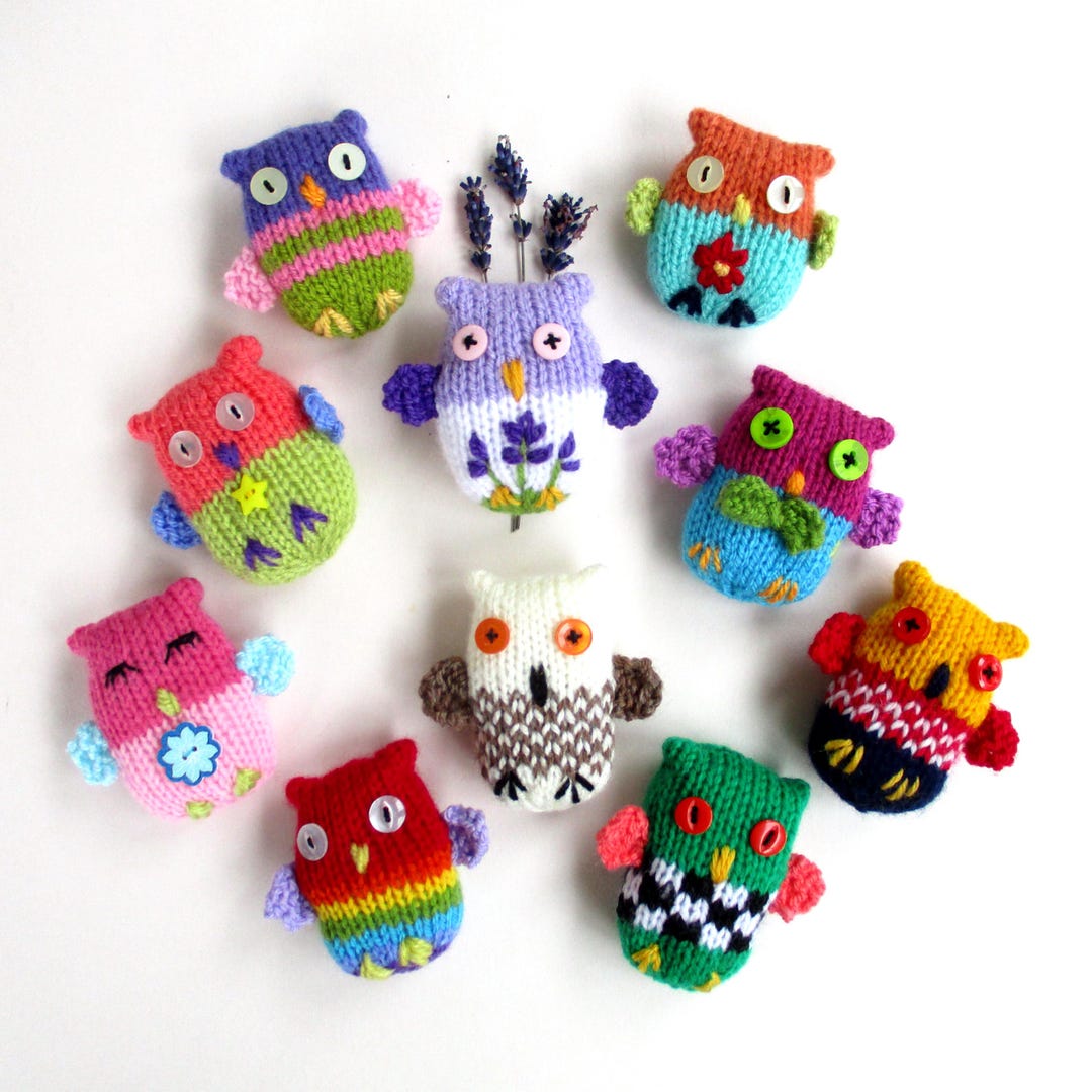 10 TINY OWLS - 3'' (7cm) Owls Quick and Easy to Make. Lavender Sachet ...