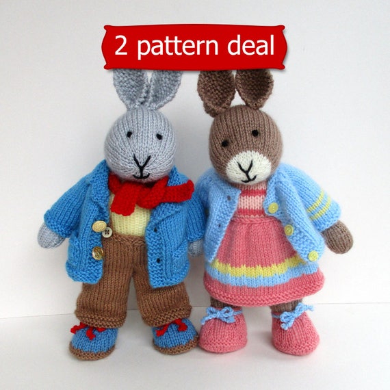 2 PATTERN DEAL / Father Bunny / Mother Bunny / Rabbit Doll - Etsy UK