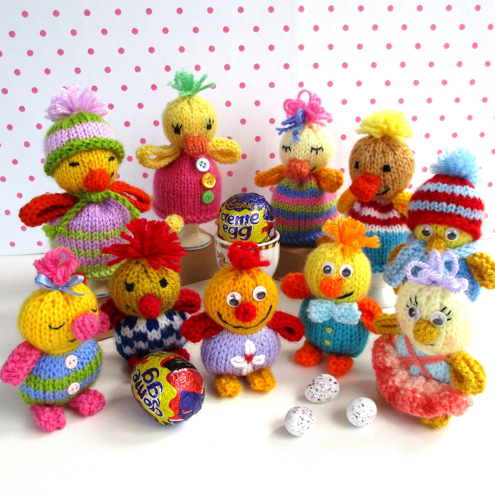 10 CHEERFUL CHICKS - Pocket Pals - 4" (10cm) - Easter Decorations ...