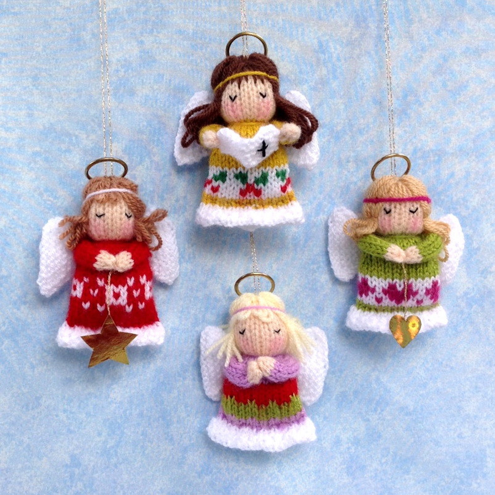 LITTLE ANGELS - 4" (10cm) - Angel Knitting Pattern, Christmas ...
