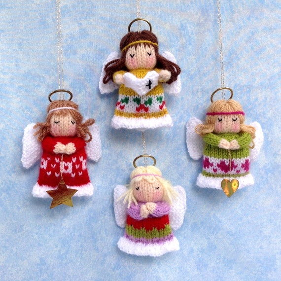 Knitting Pattern For Angel CHRISTMAS ANGELS KNITTING PATTERN