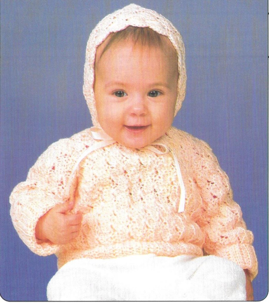Vintage Baby Back Zip Crochet Hooded Sweater PDF Download - Etsy