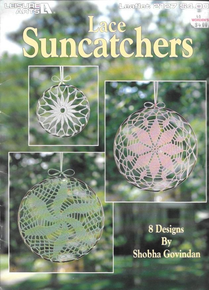Vintage Lace Crochet Suncatchers Dreamcatchers Snowflakes Christmas ...