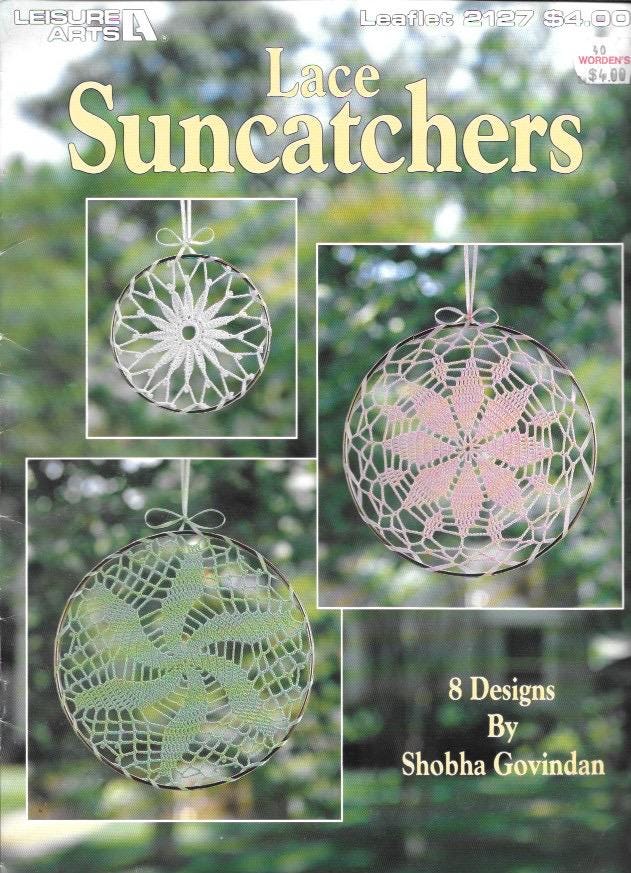 Vintage Lace Crochet Suncatchers Dreamcatchers Snowflakes Christmas ...
