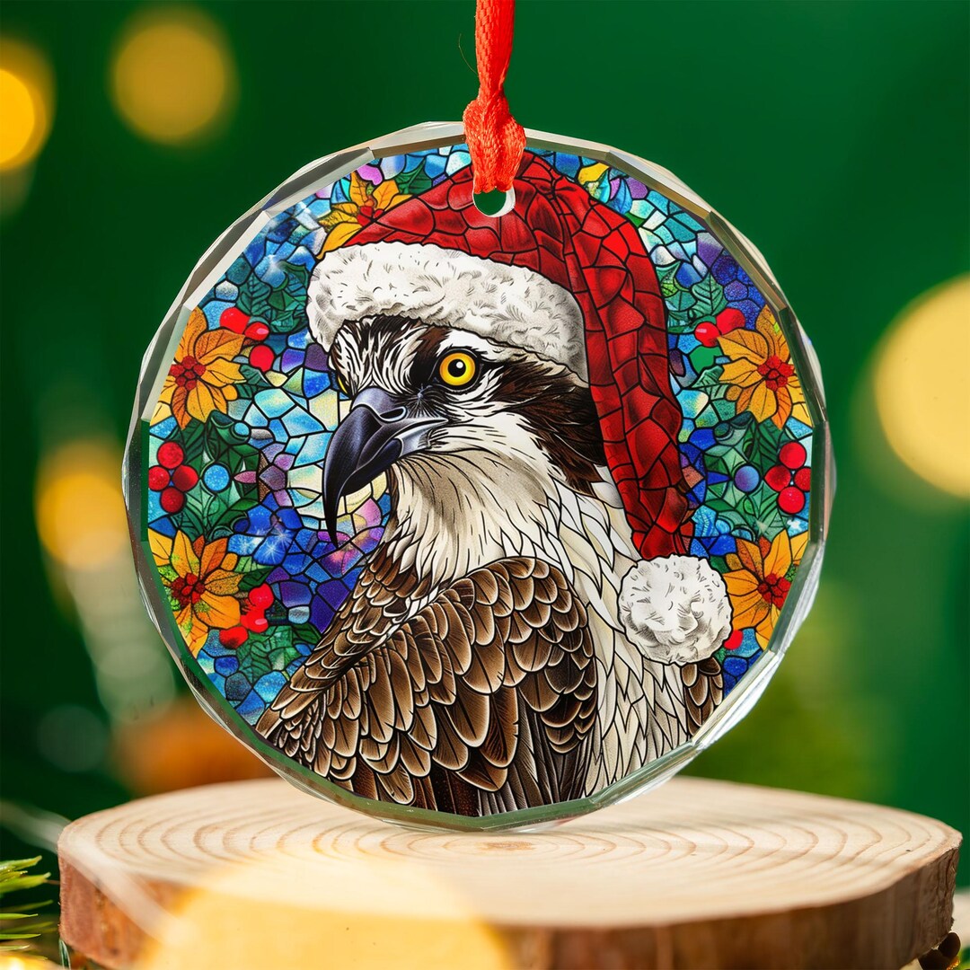 Stained Glass Peregrine Falcon Christmas Ornament | Bold Falcon ...