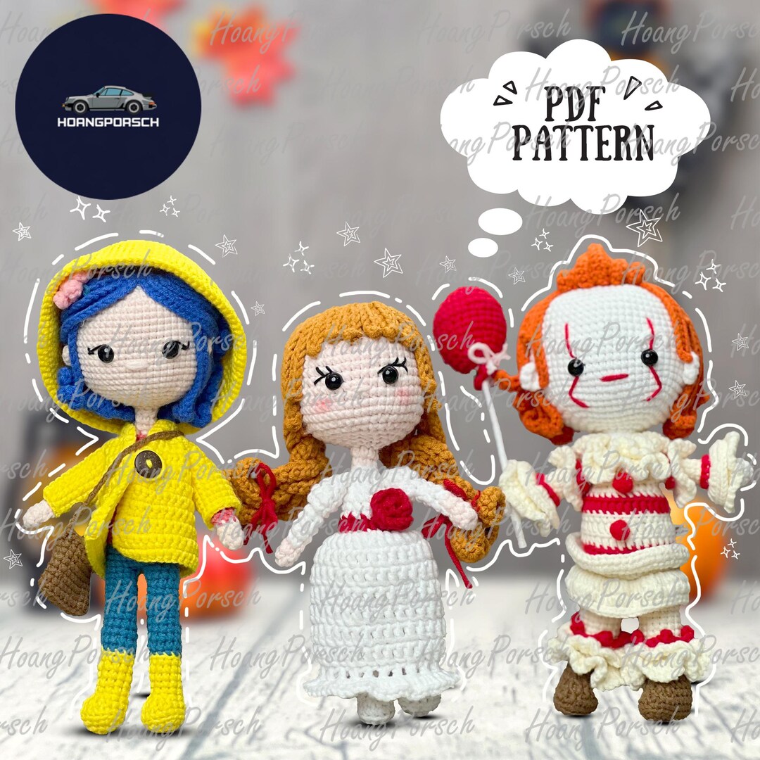Crochet PDF Pattern, Amigurumi Pattern, Pdf Pattern, 3 in 1 Halloween ...