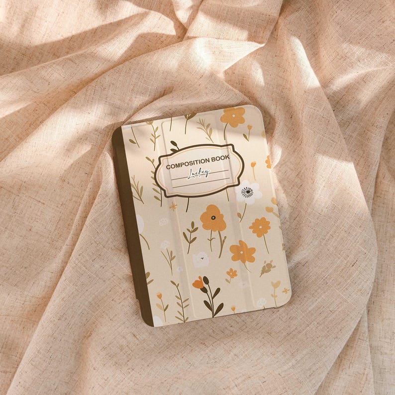 Floral iPad Case With Pencil Holder: Book or Flip Style, Auto Wake ...