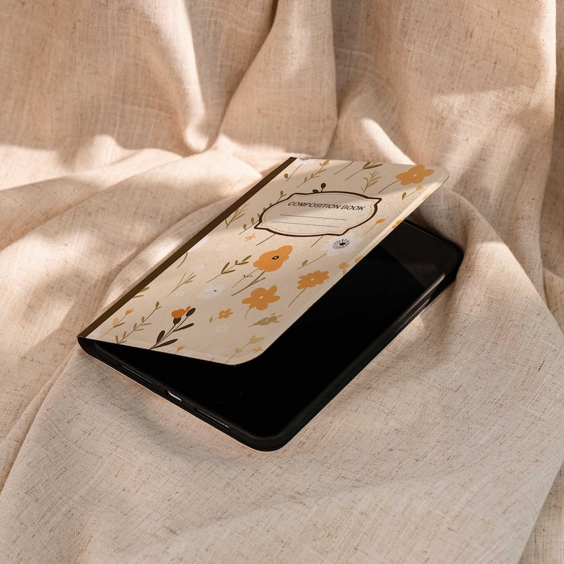 Floral iPad Case With Pencil Holder: Book or Flip Style, Auto Wake ...