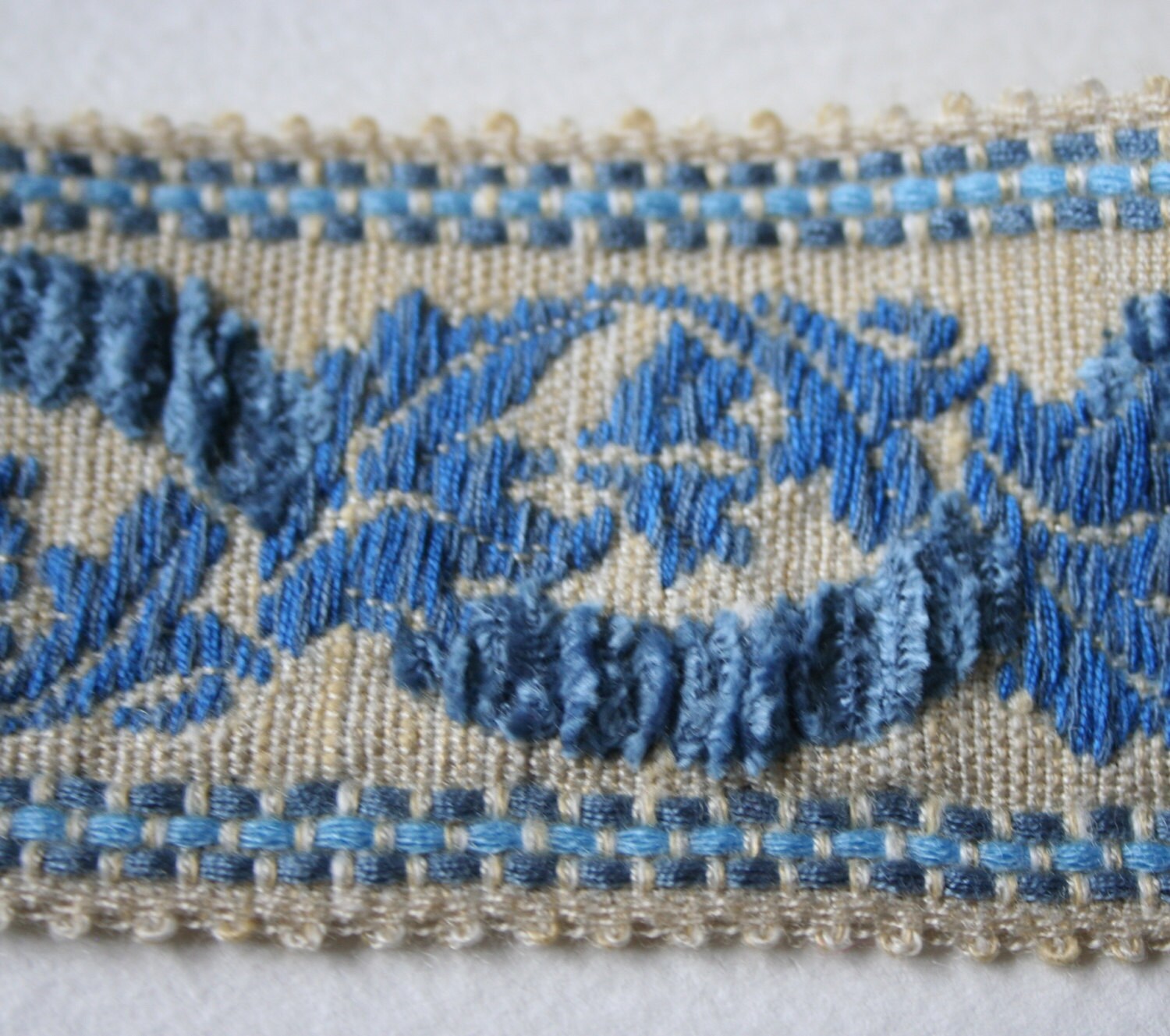 Slim Version Vintage Upholstery Trim Floral Design Raised - Etsy