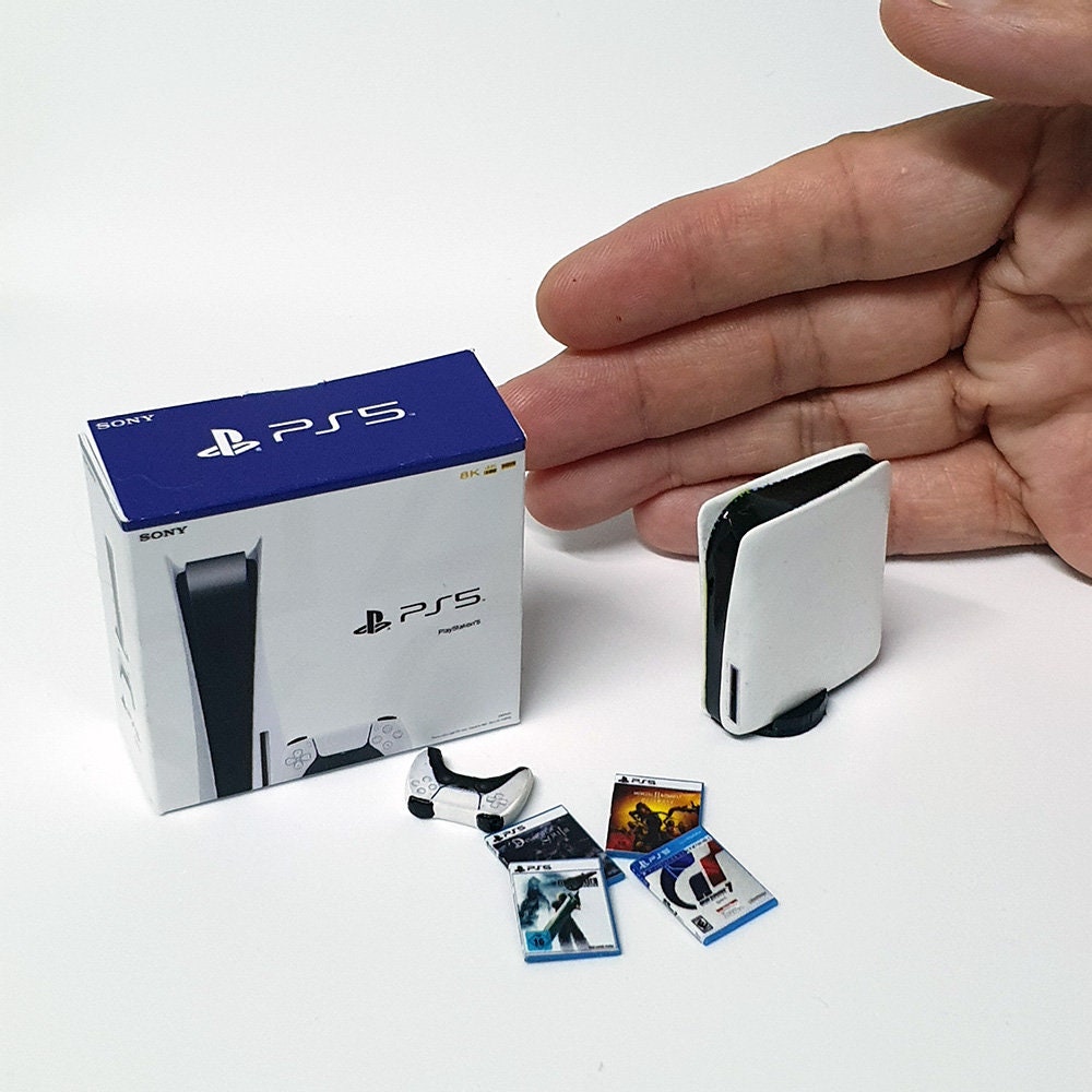 New Ps5 Dollshouse Miniature Bundle Set Console Joy Etsy