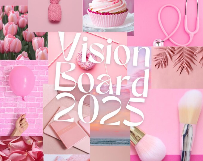Pretty in Pink 2025 Vision Board - Etsy