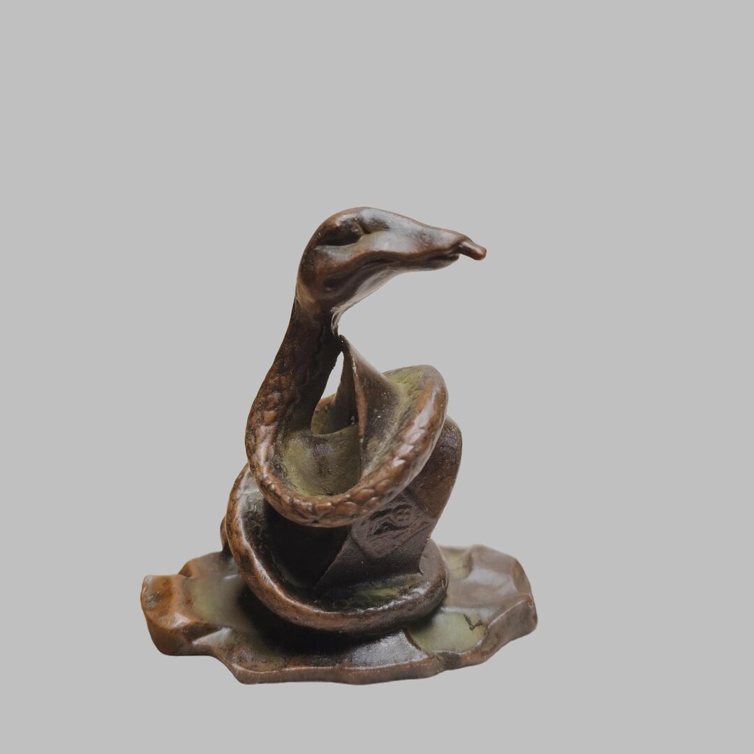 Feng Shui Ornaments Zodiac Snake Statues Pure Brass Craft Decoration ...
