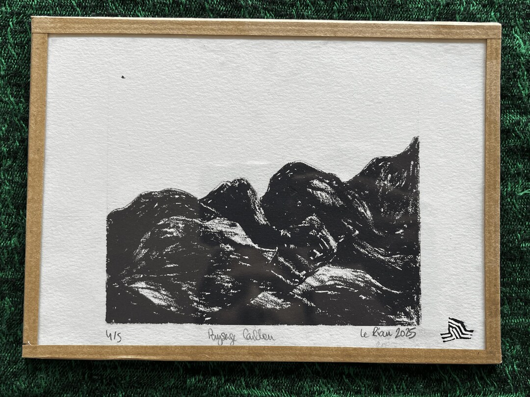 Pebble Landscape - Kitchen Lithograph - Abstract Landscape - Etsy