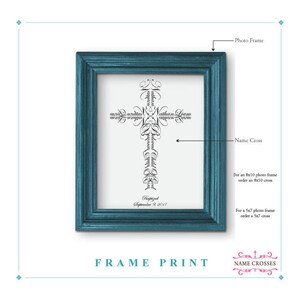 Personalized FAMILY Name Cross Print - 8x10 - FREE SHIPPING - Etsy