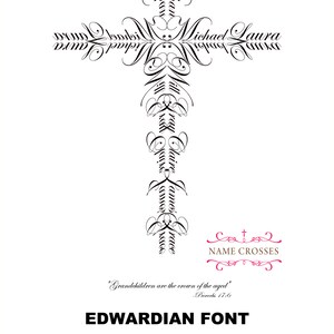Personalized FAMILY Name Cross Print - 8x10 - FREE SHIPPING - Etsy