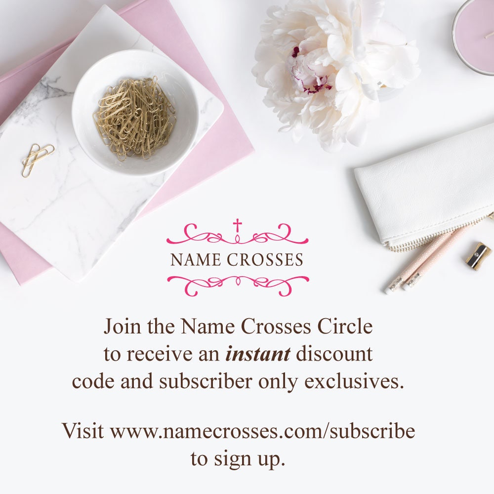 Original Baptism Personalized Name Cross print 5x7 FREE | Etsy