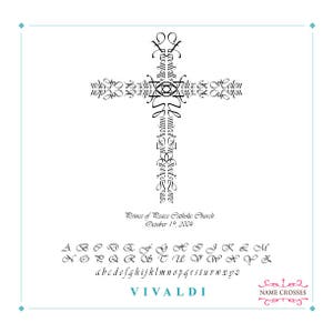 Wedding Cross Personalized Gift - Name Crosses Print - Last Name Sign ...